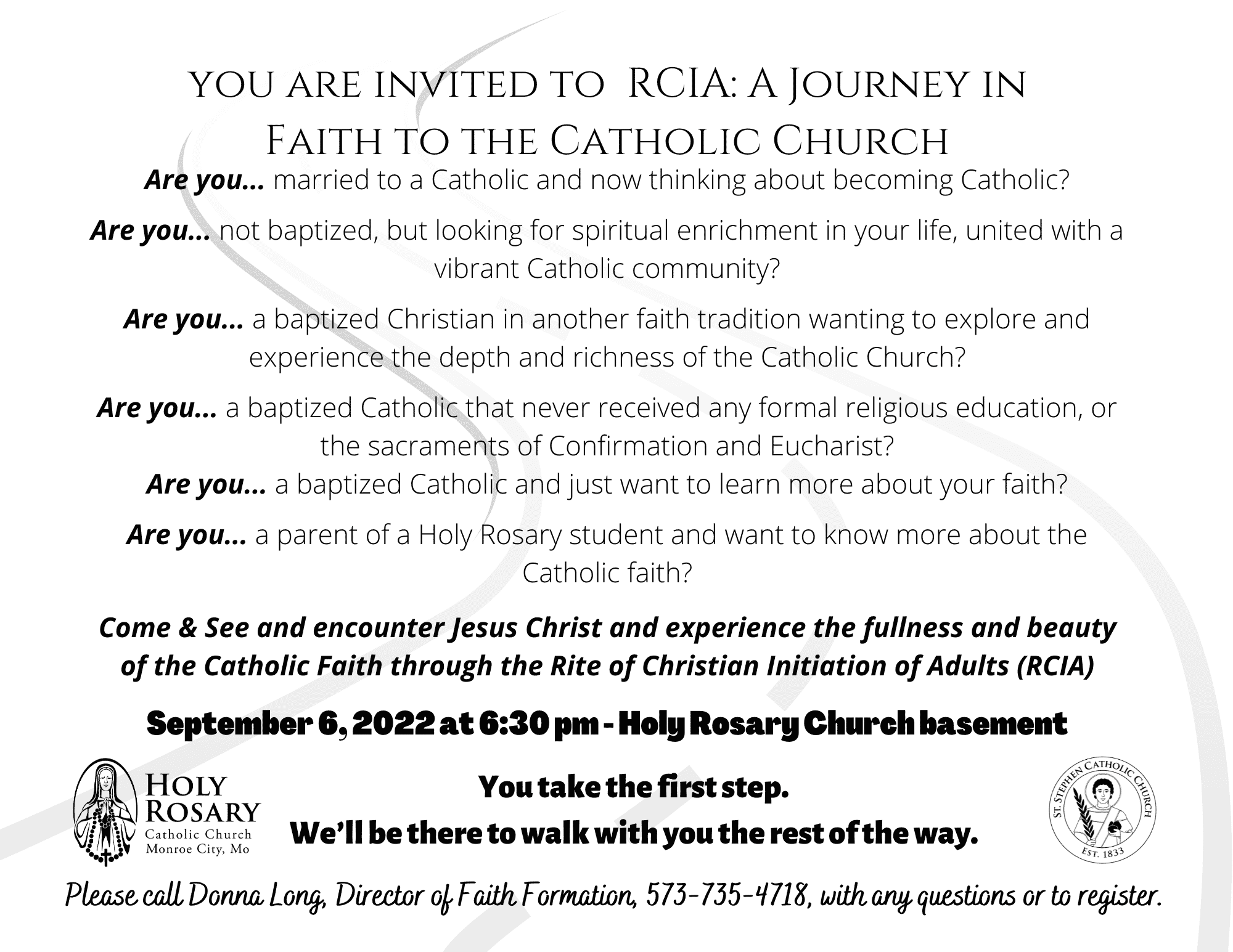 Becoming Catholic | Holy Rosary Catholic Church