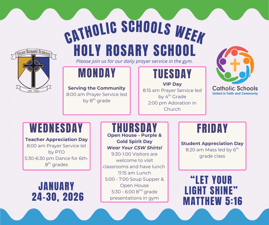 Catholic Schools Week 2026 | Holy Rosary Catholic Church
